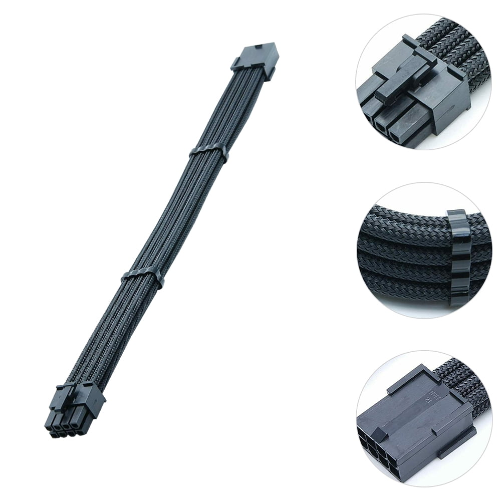 LEORX Black Braided GPU Power Adapter Cable 1Set for PCIe Cable ...