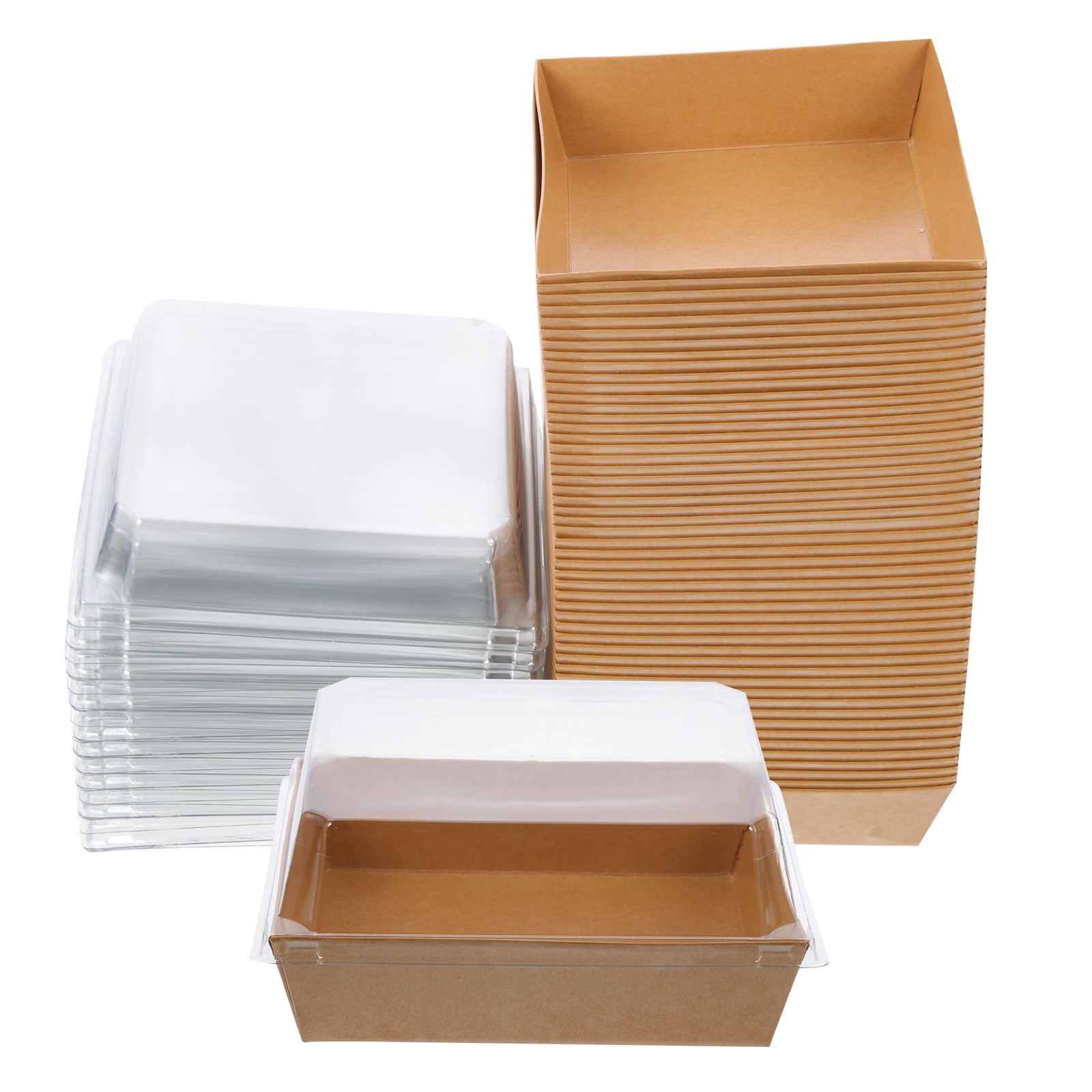 LEORX Premium Yellow Bakery Boxes with Clear Lids for Safe Storage Made ...