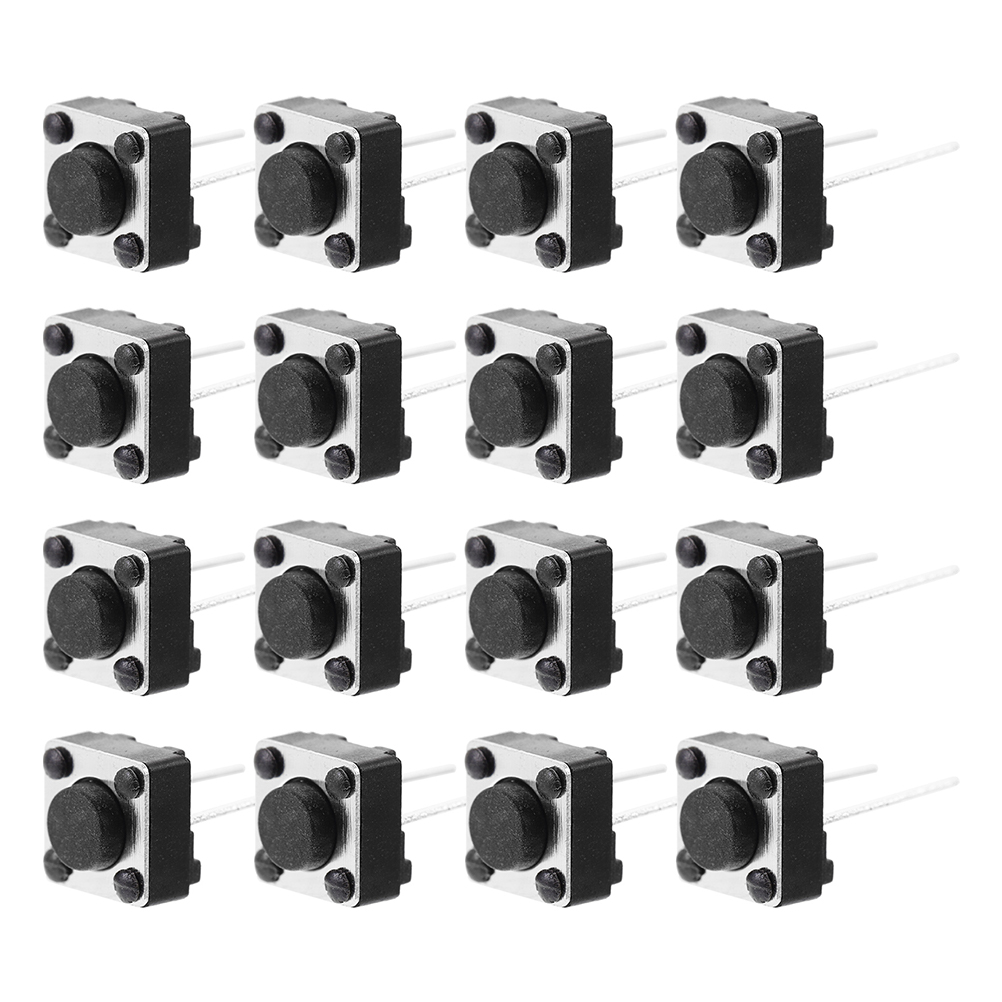 LEORX Breadboard Kit 100Pcs Black Tactile Button Switches for ...