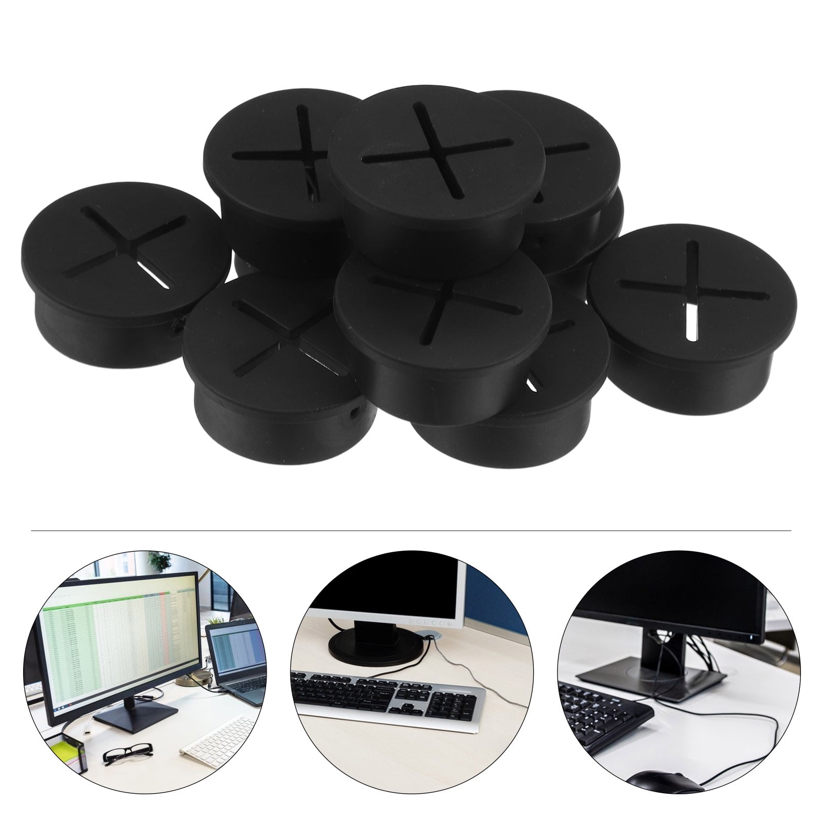 LEORX Cable Grommet Desk Grommet For Covers For Walls And Desks 10pcs ...