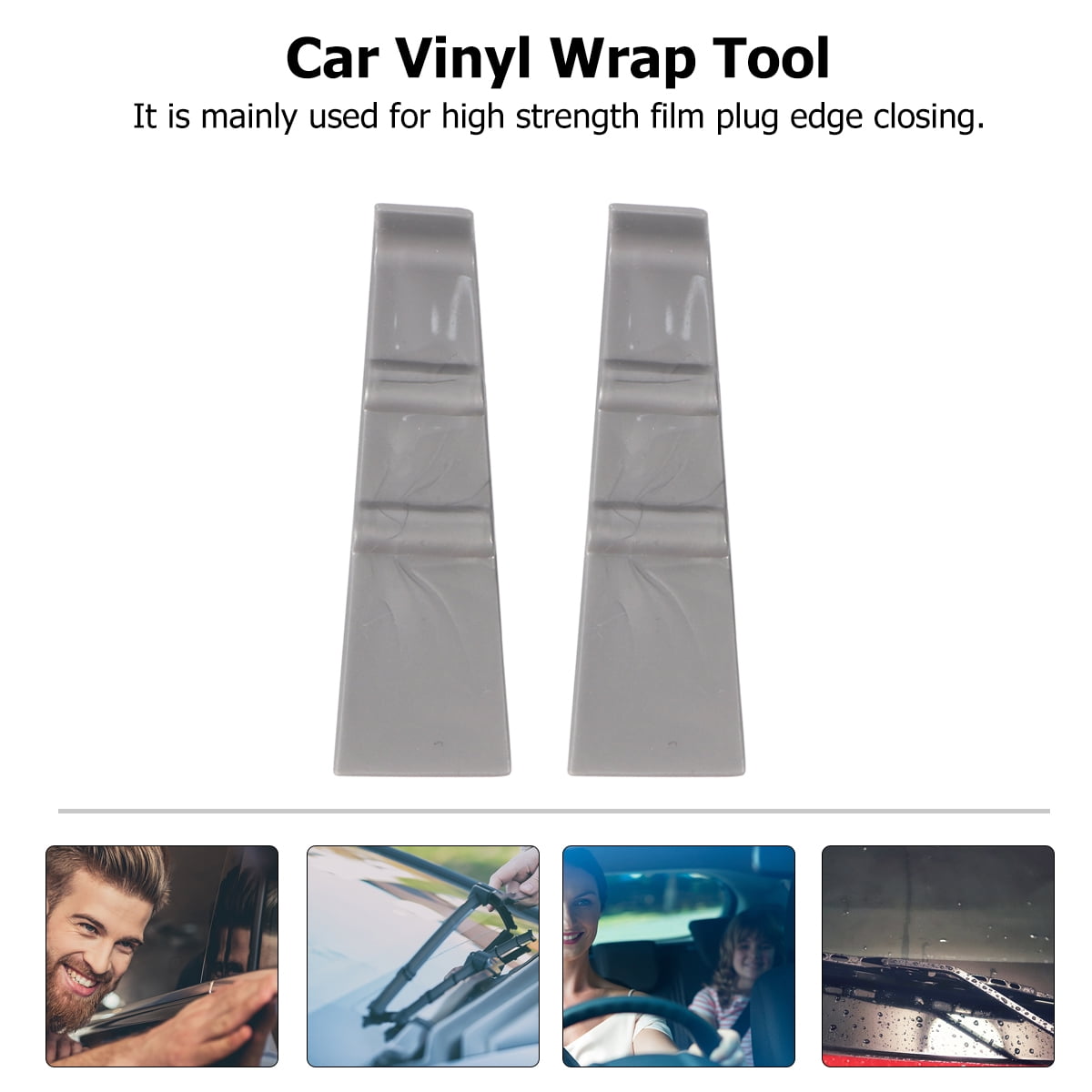 LEORX Car Film Tool Set Scraper Grey Plastic 1 Set (2Pcs) - Walmart.com
