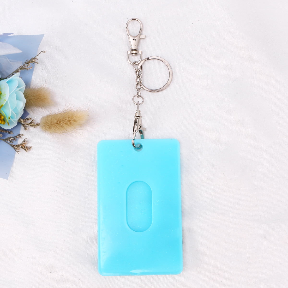 LEORX Lightweight PVC Bus Holder Keychain with Lanyard for Cards and ...