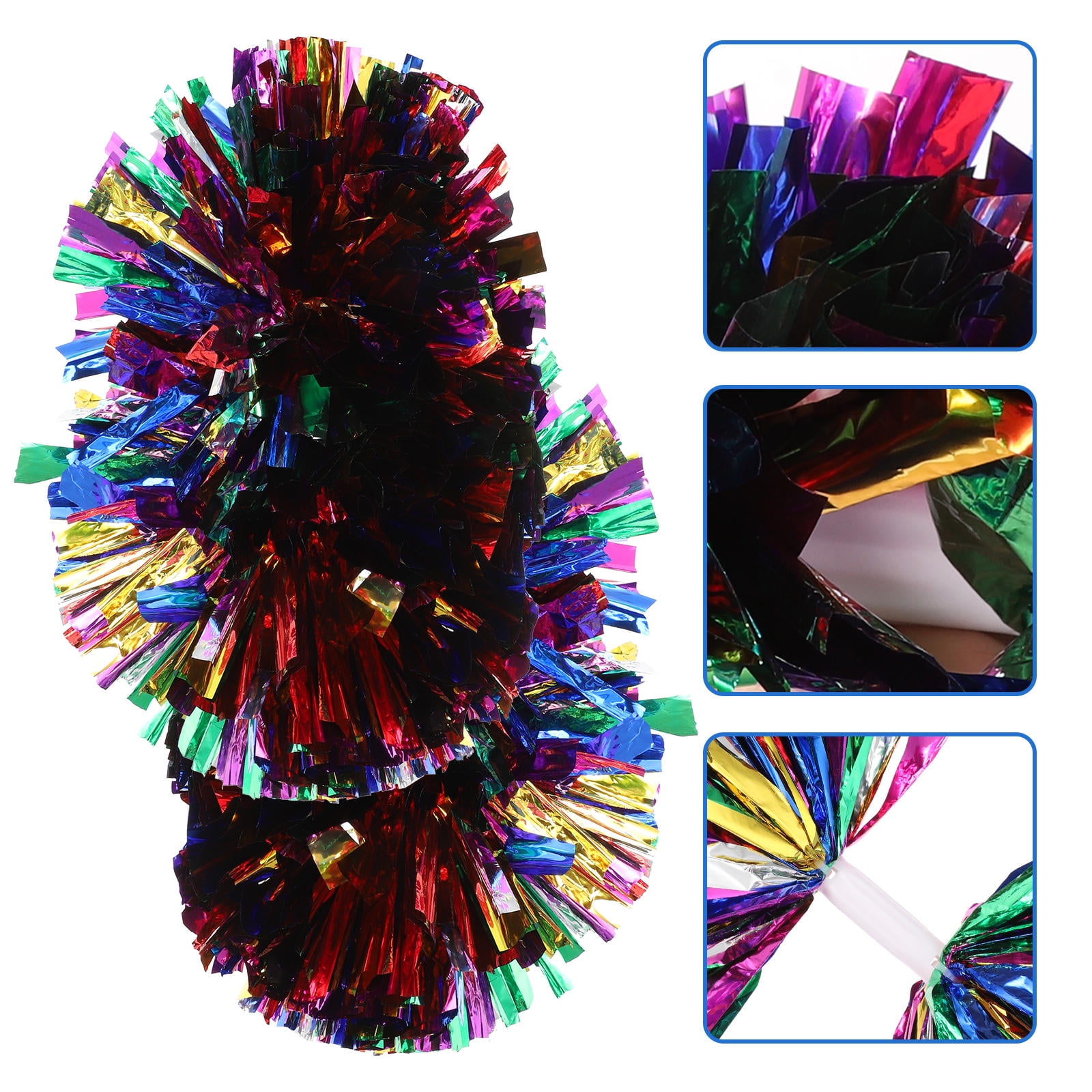 LEORX Cheerleading Accessories 2Pcs Reusability Pompoms for Dancers and ...