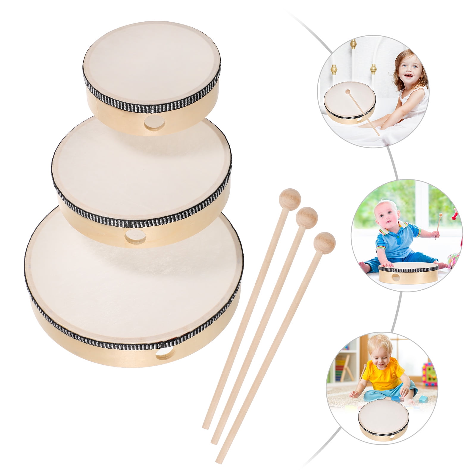 LEORX Children's Percussion Tambourine Set Kids Musical Instruments for ...