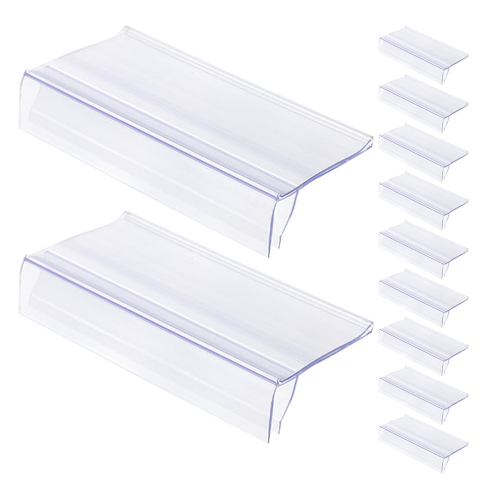LEORX Clear Plastic Label Holders 20Set for Retail Display Price Tag ...