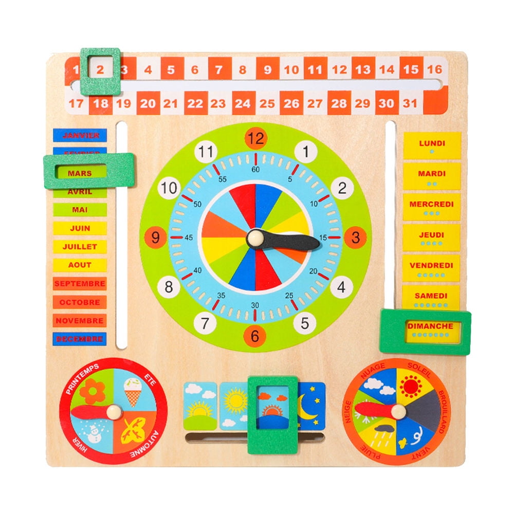 LEORX Cognitive Teaching Clock for Teaching Time with Assorted Color for Children 1Pcs - Walmart.com