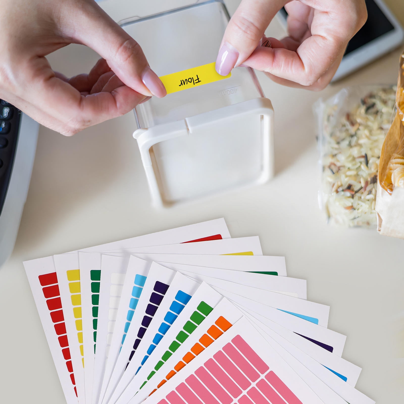 LEORX Colored Self Adhesive Labels 30 Sheets Versatile Use Strong ...