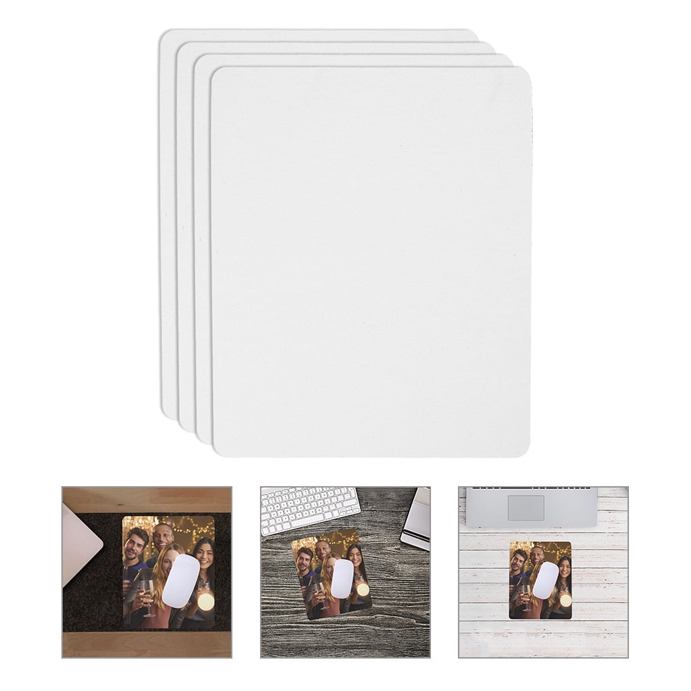 LEORX DIY Sublimation Blank Mouse Pad 4Set White Color Suitable for ...
