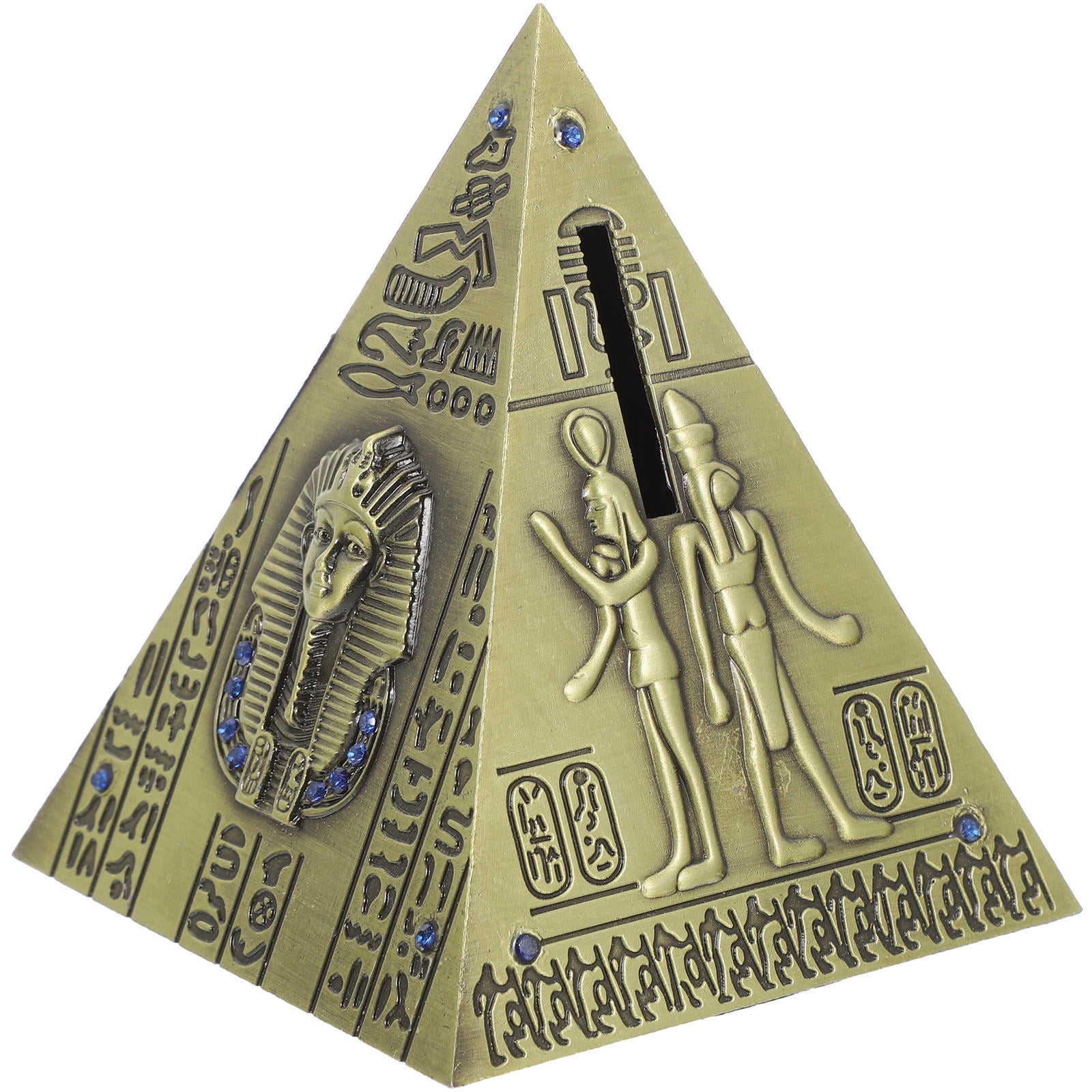 LEORX Dark Brown Egyptian Pyramid Model Zinc Alloy Decorative Home ...