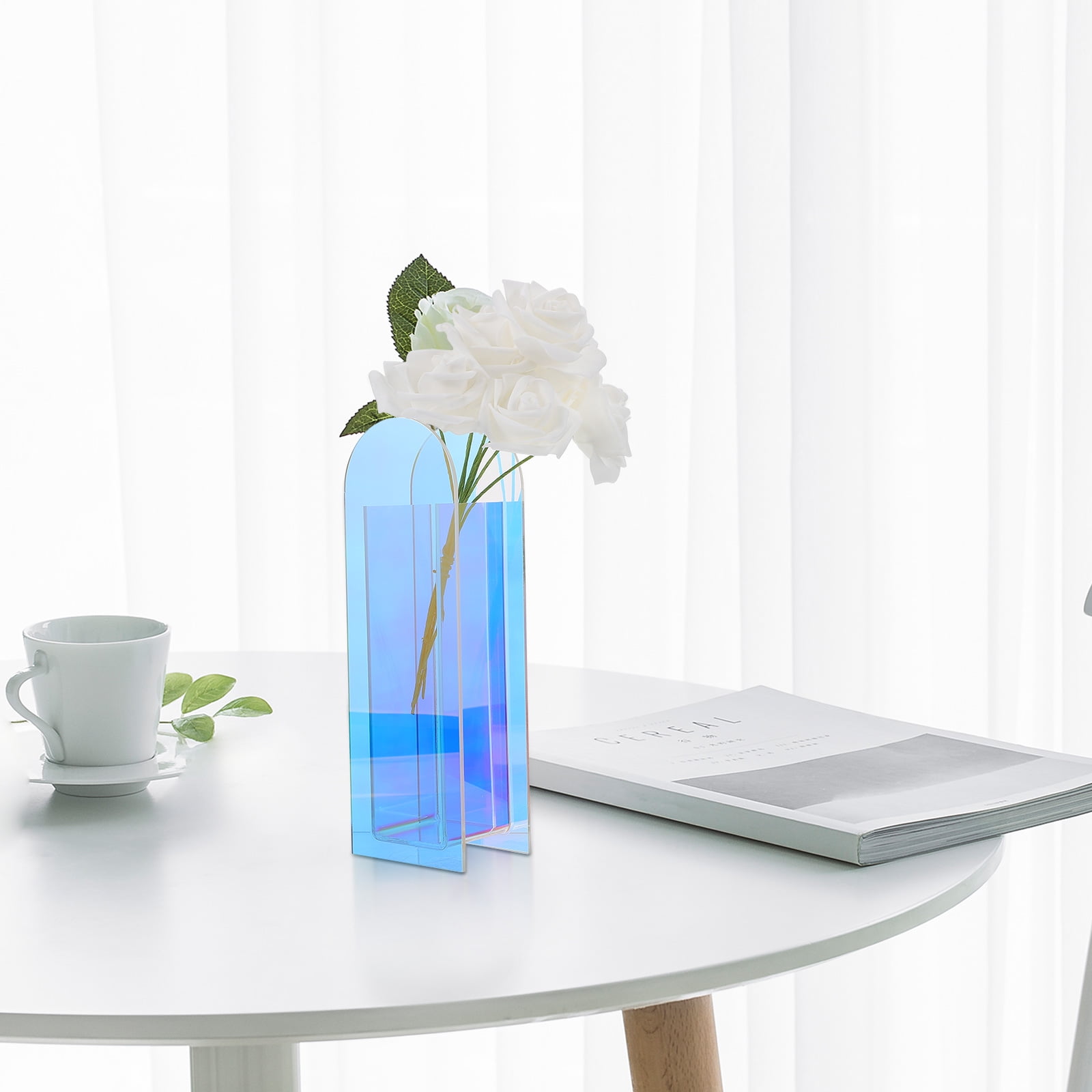 LEORX Desktop Vase Colored Flower Vase for Office Adornment 1Set ...