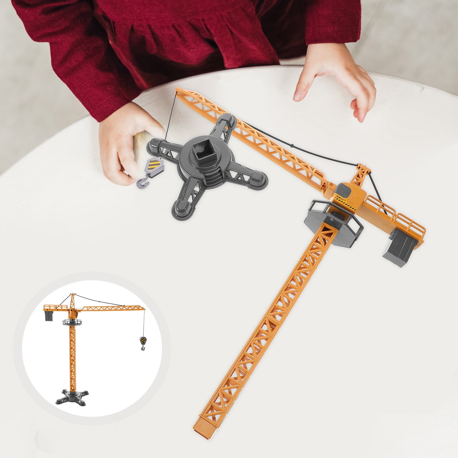 LEORX Diecast Slewing Cranes Model Alloy Construction Truck with Manual ...