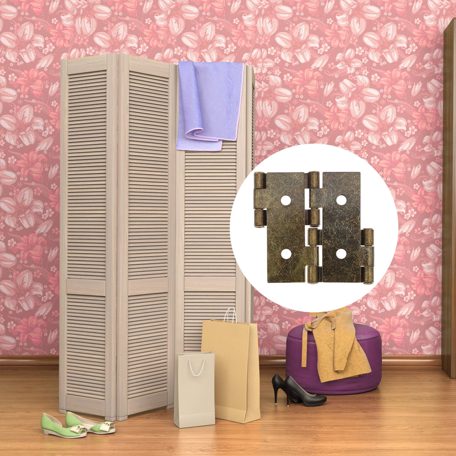 LEORX Doors and Window Hinges Classic Color Folding Screen Cupboard 4 ...