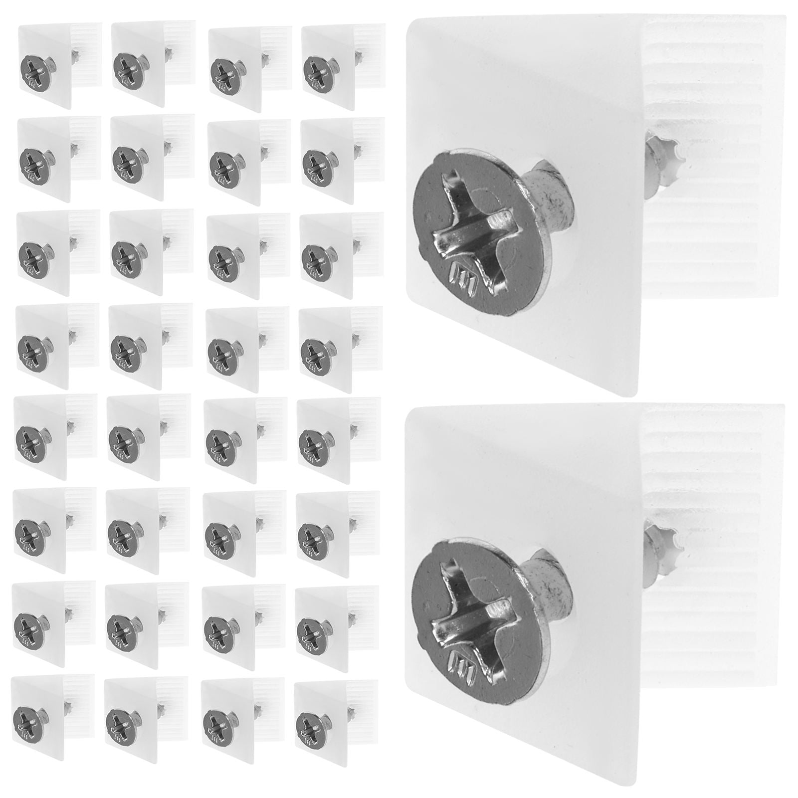 LEORX Drawer Support Wedges 45 Degree Angle 50Pcs White Abs Iron for ...