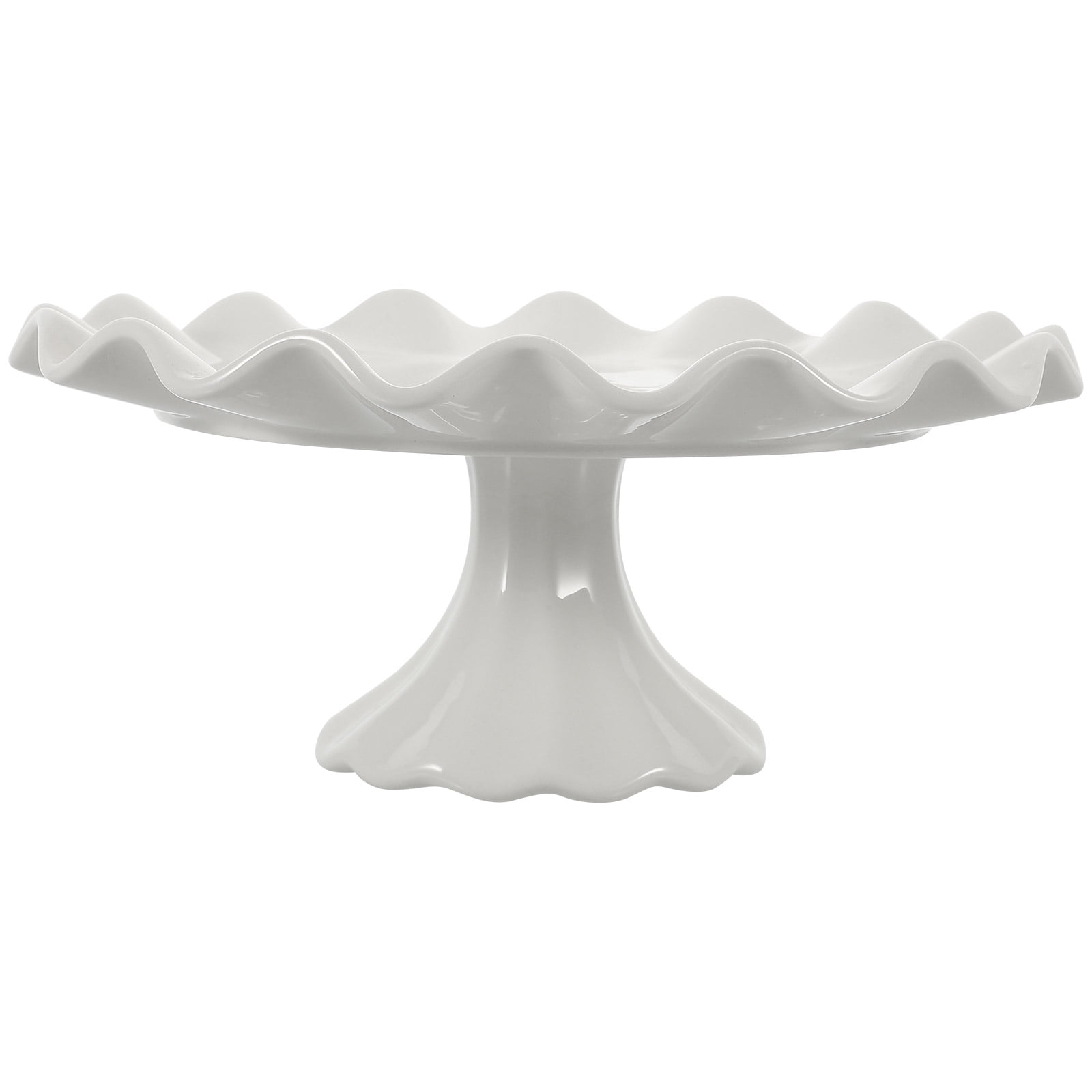 LEORX Pedestal Dish Ceramic White 1Set 7.47X7.47X3.34in - Walmart.com