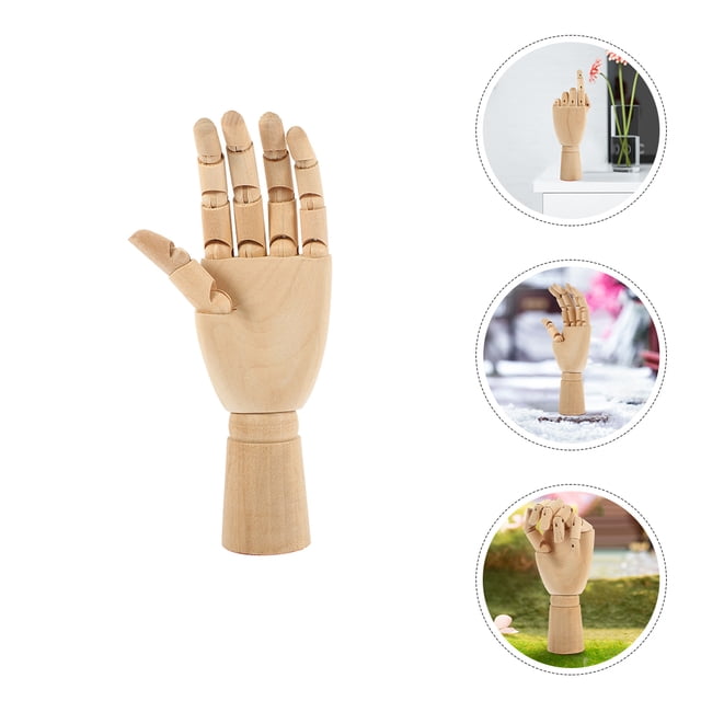 LEORX Solid Wood Jointed Hand Model Creative Sketch Art Hand for ...