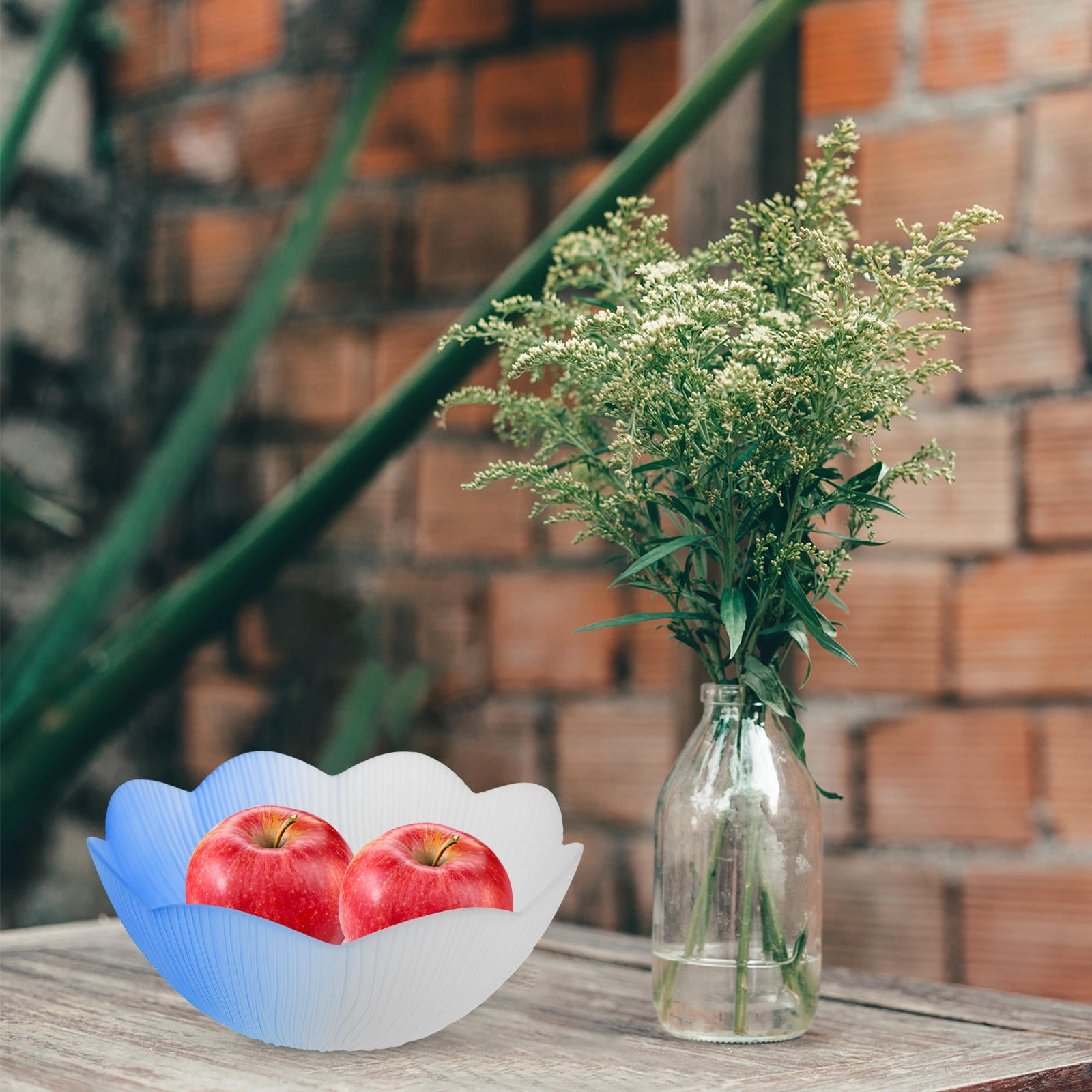 LEORX Elegant Flower Shaped Glass Bowl for Home Use Perfect for Fruits ...
