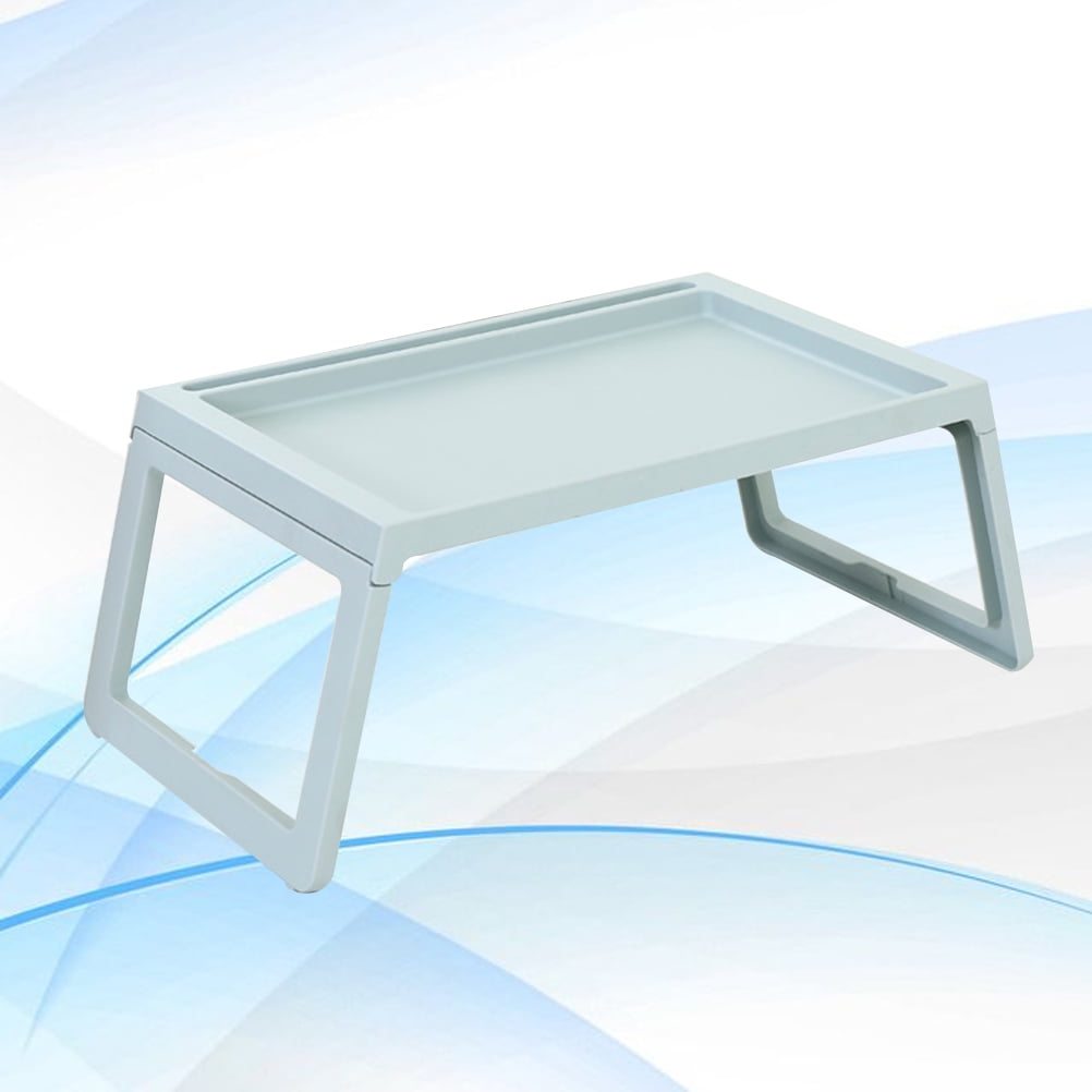 LEORX Folding Bed Table Foldable Bed Table Sky Blue Plastic for Picnic ...