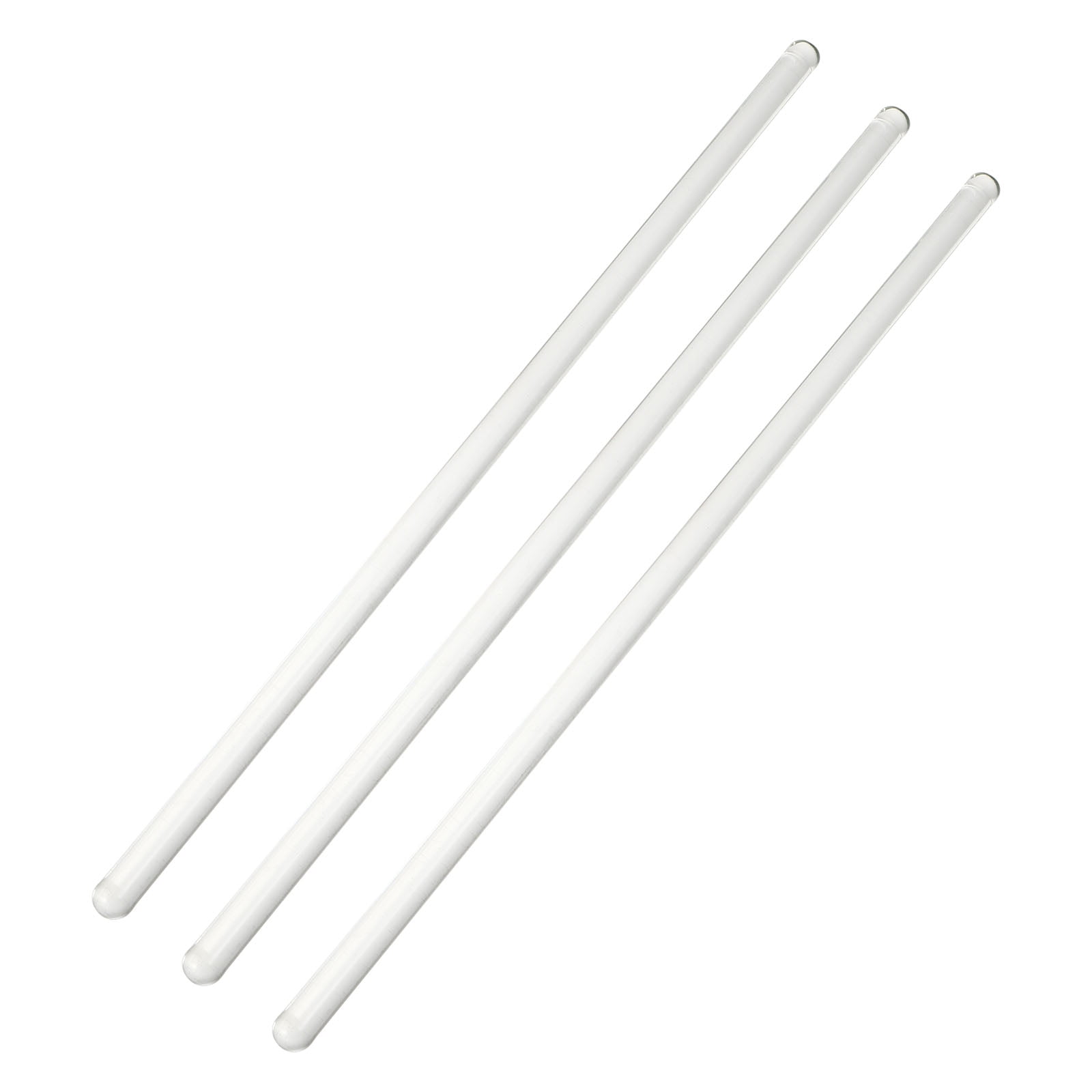 LEORX Glass Rod Stirring Heat-resistant Transparent Stick Round Head ...
