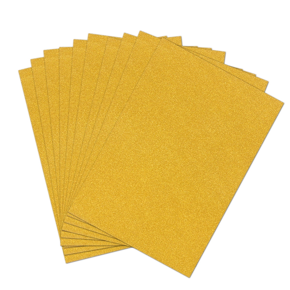 LEORX Golden Glitter Paper for DIY Crafts 10 Sheets A4 Size Easy to ...
