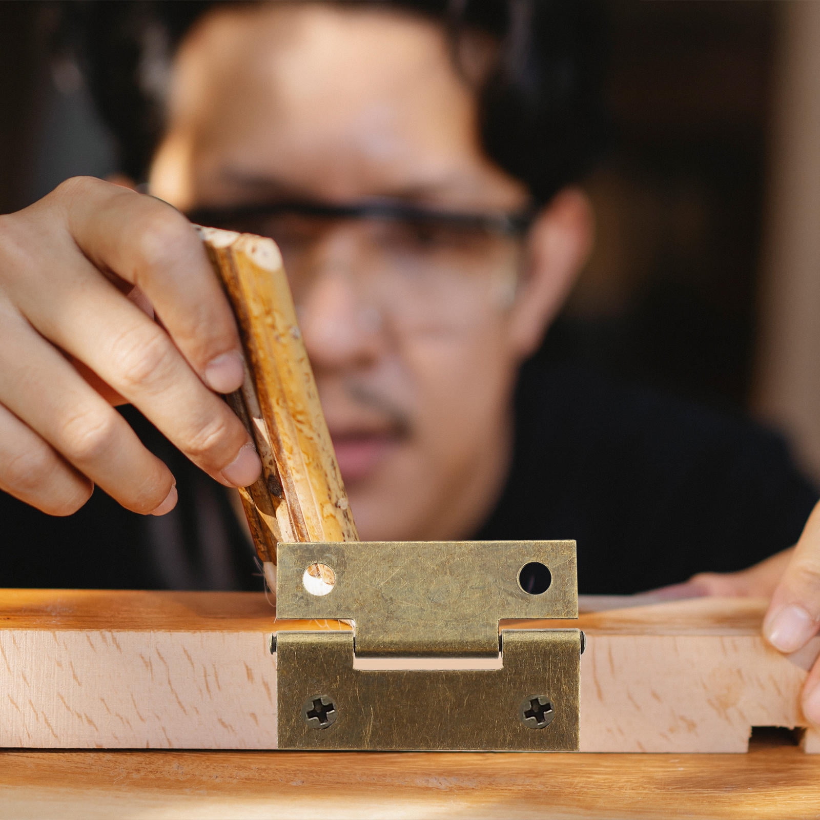 LEORX Golden Iron Mini Hinges 20Pcs for Small Jewelry Box and Wooden ...