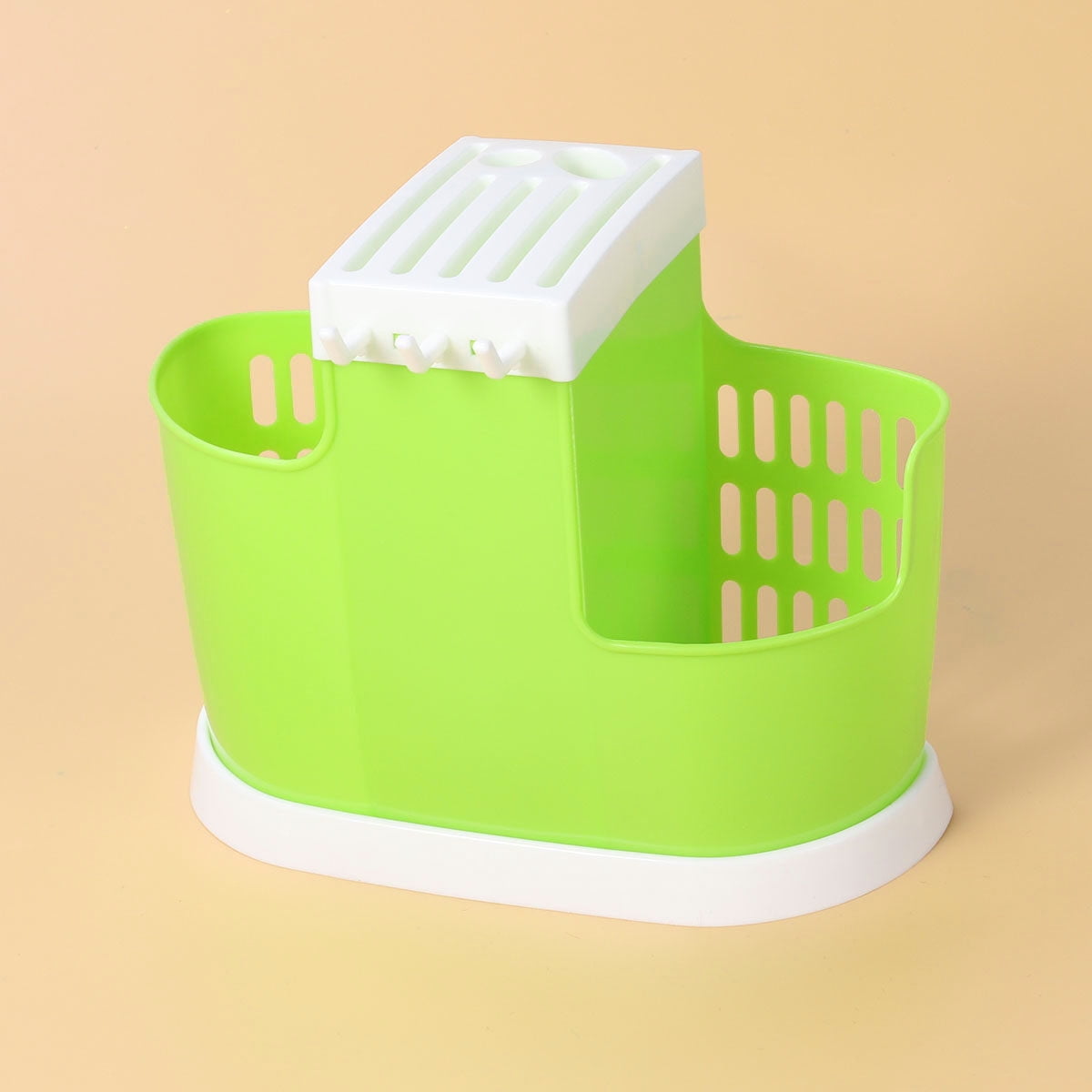 LEORX Plastic Utensil Holder with Drain Holes for Kitchen Countertop ...