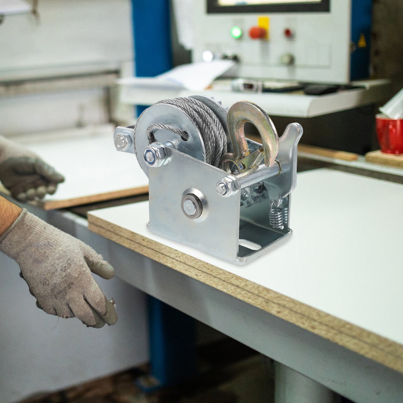 LEORX Hand Crank Winch With Steel Cable Portable Heavy Duty Winch For ...