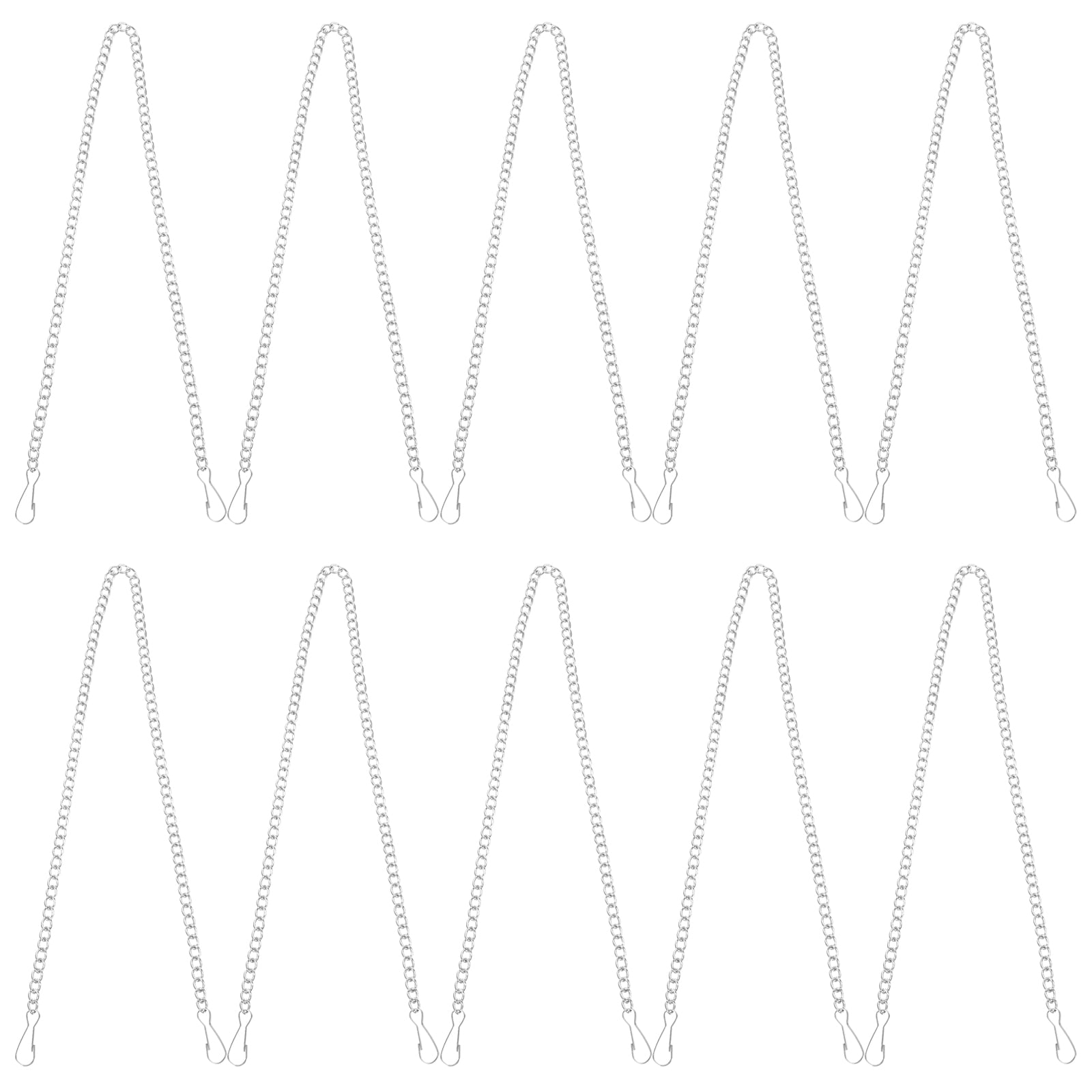 LEORX Hanging Chain With Snap Clips 10Pcs Plant Hanging Chains Metal ...