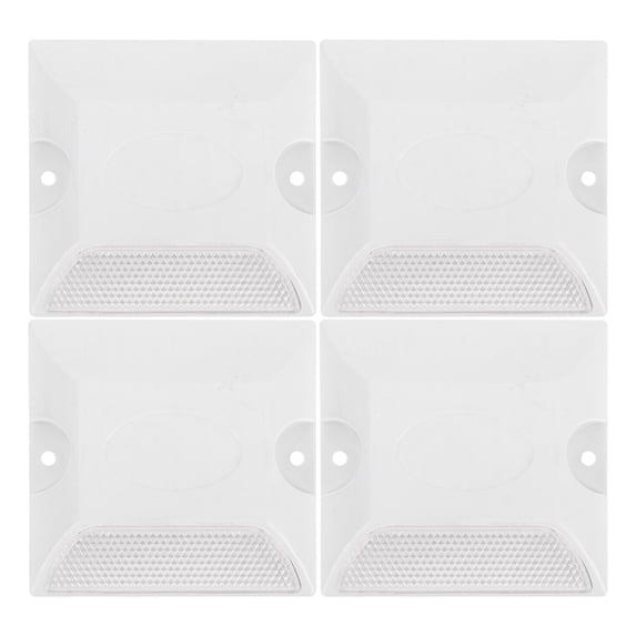 LEORX 4Pcs Easy Install White Reflective Driveway Markers Plastic for ...