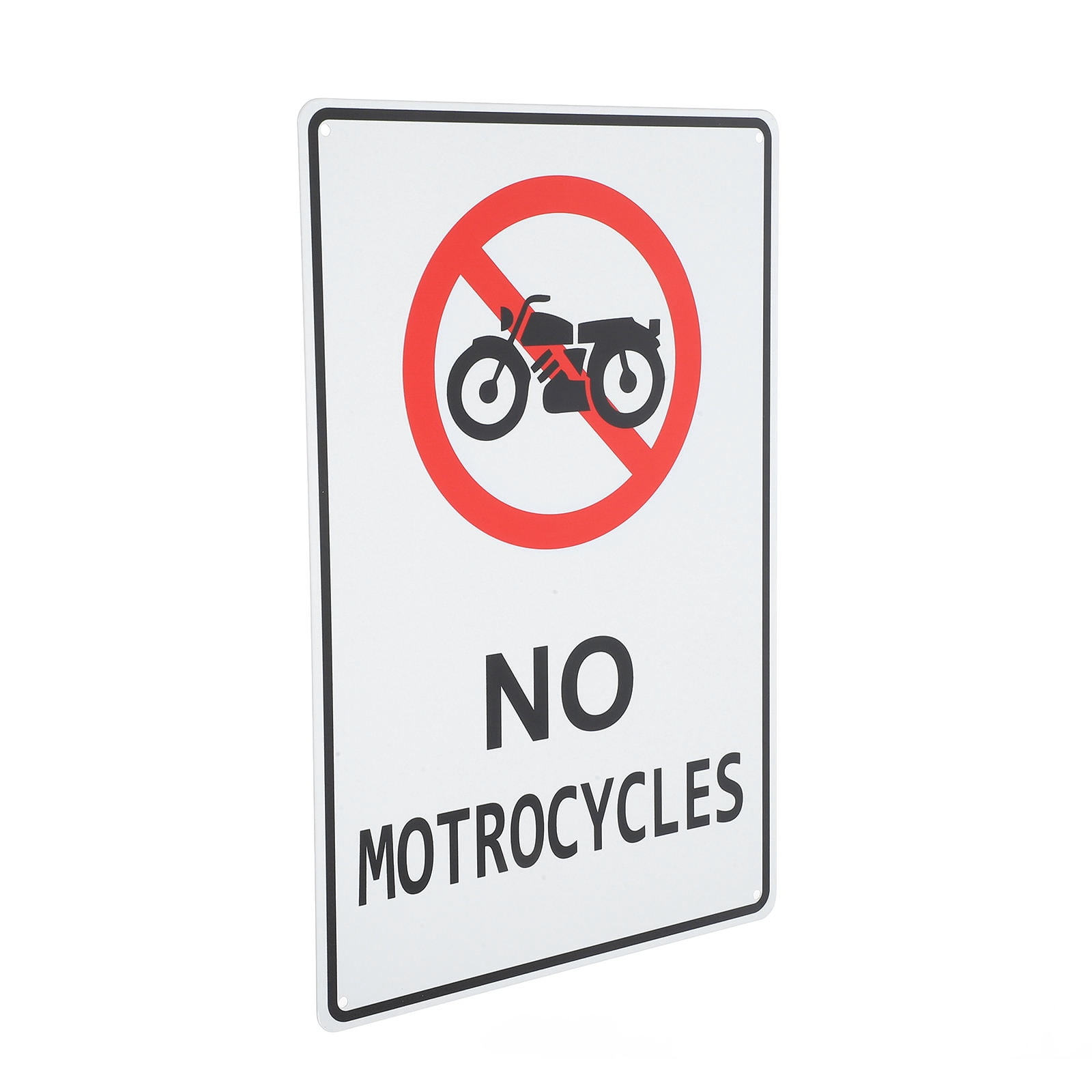 LEORX Lightweight Warning Sign Road Caution No Motorcycles Easy ...