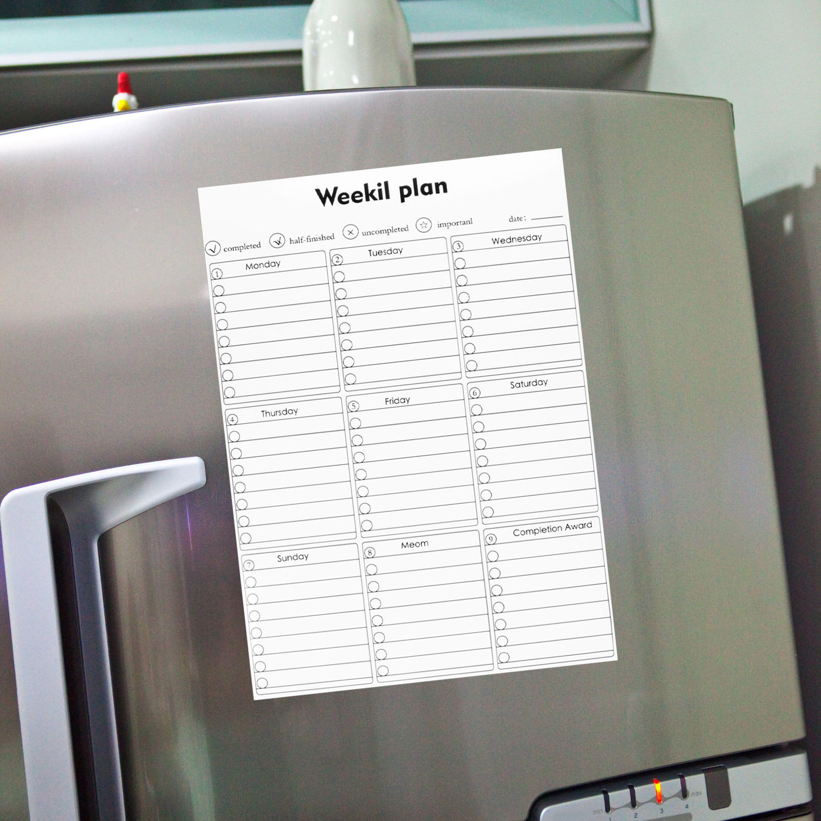 LEORX Magnetic Fridge Planner Assorted Color PET Erasable Note-taking ...