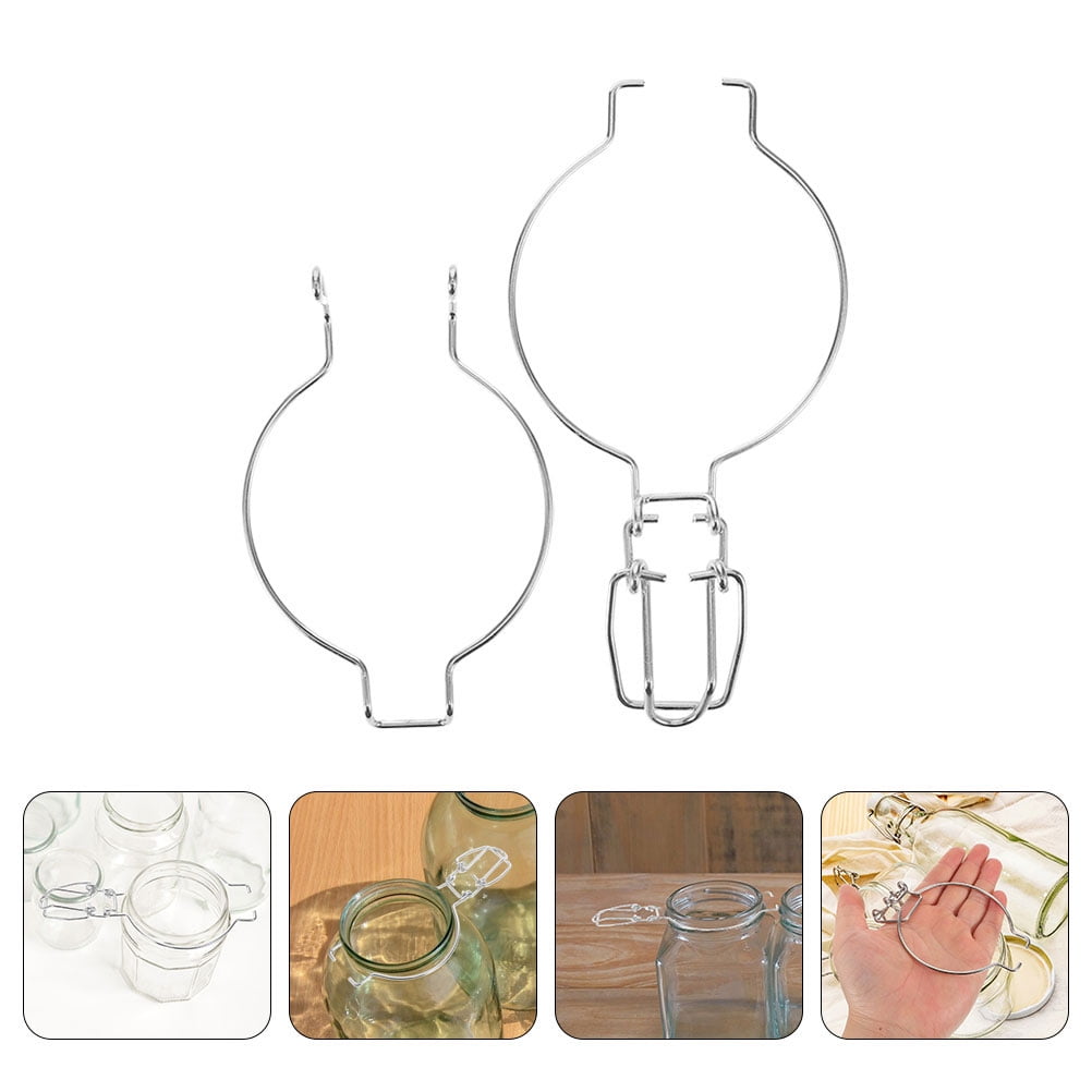 LEORX Mason Jar Wire Clamp 11.8X7.9X0.6In 2Pcs Airtight Sealing For ...