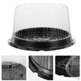 LEORX Masteelf 25pcs Round Plastic Cake Boxes Clear Cake Carriers with ...