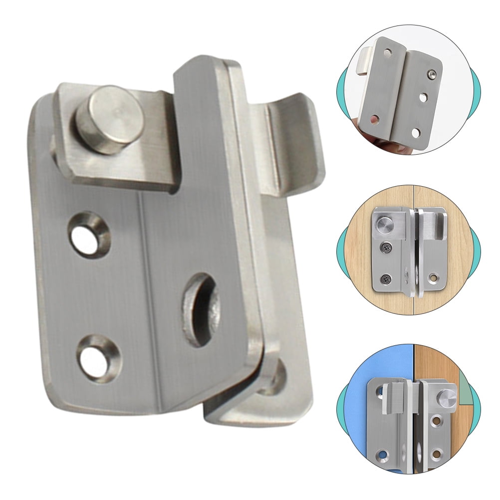 LEORX Metal Gate Latch Stainless Steel Security Enhancement Silver 1 ...