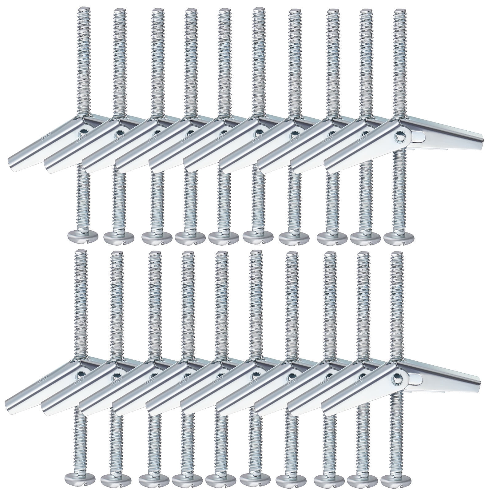 LEORX Metal Wing Nut And Bolt Kit 20 Sets Silver For Screw Fitting ...