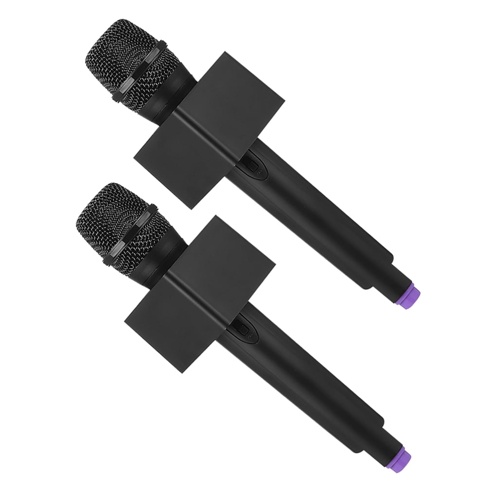 LEORX Props Microphone Black Plastic 2Pcs Minimalist Style - Walmart.com