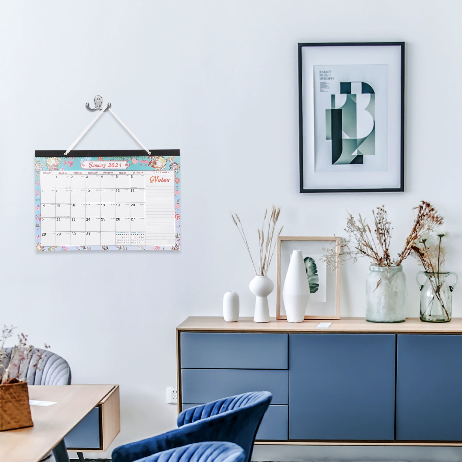 LEORX Multi Month Wall Calendar for Home White Paper 1Pack - Walmart.com