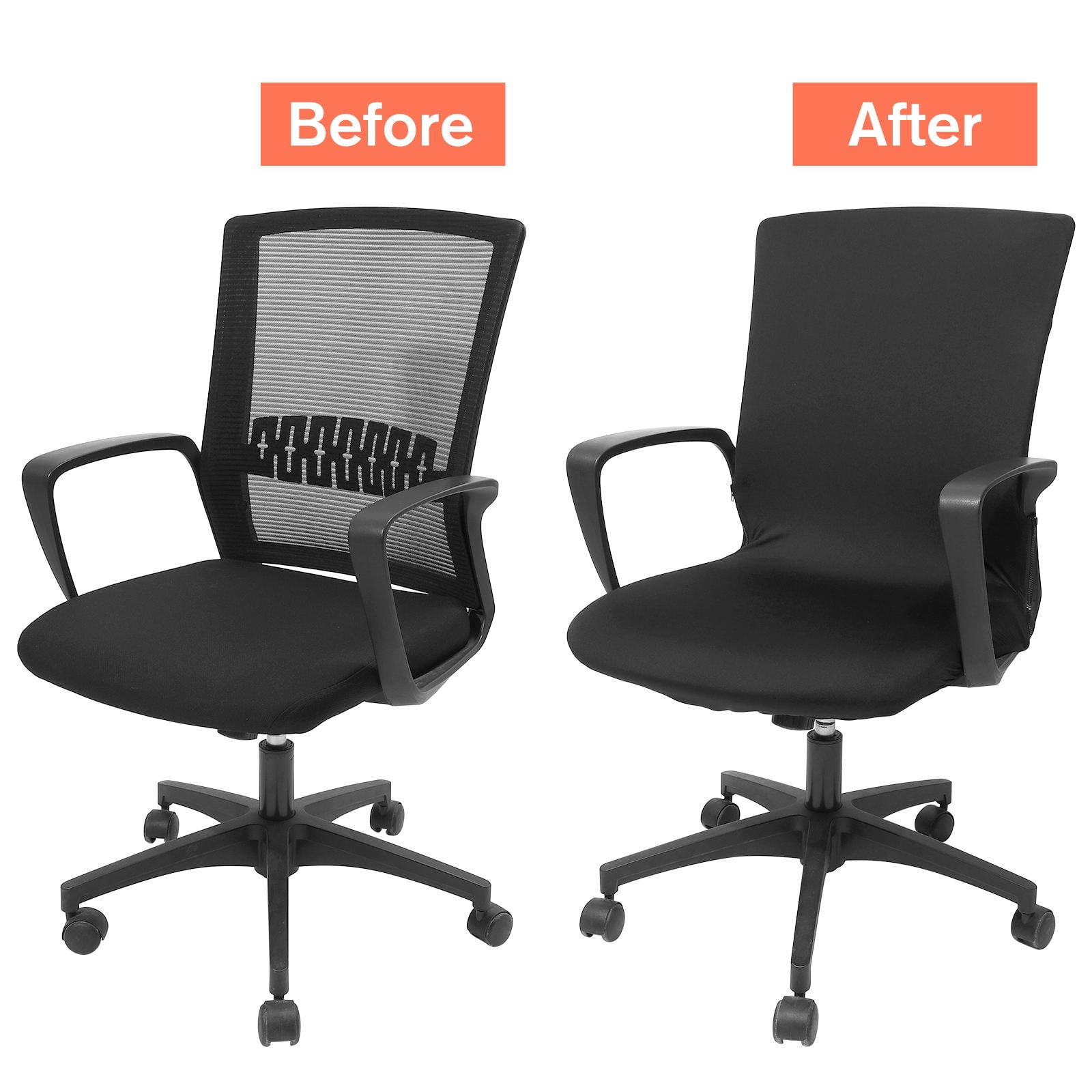LEORX Office Chair Seat Cover 1Pcs in Black for Ergonomic and High Back ...