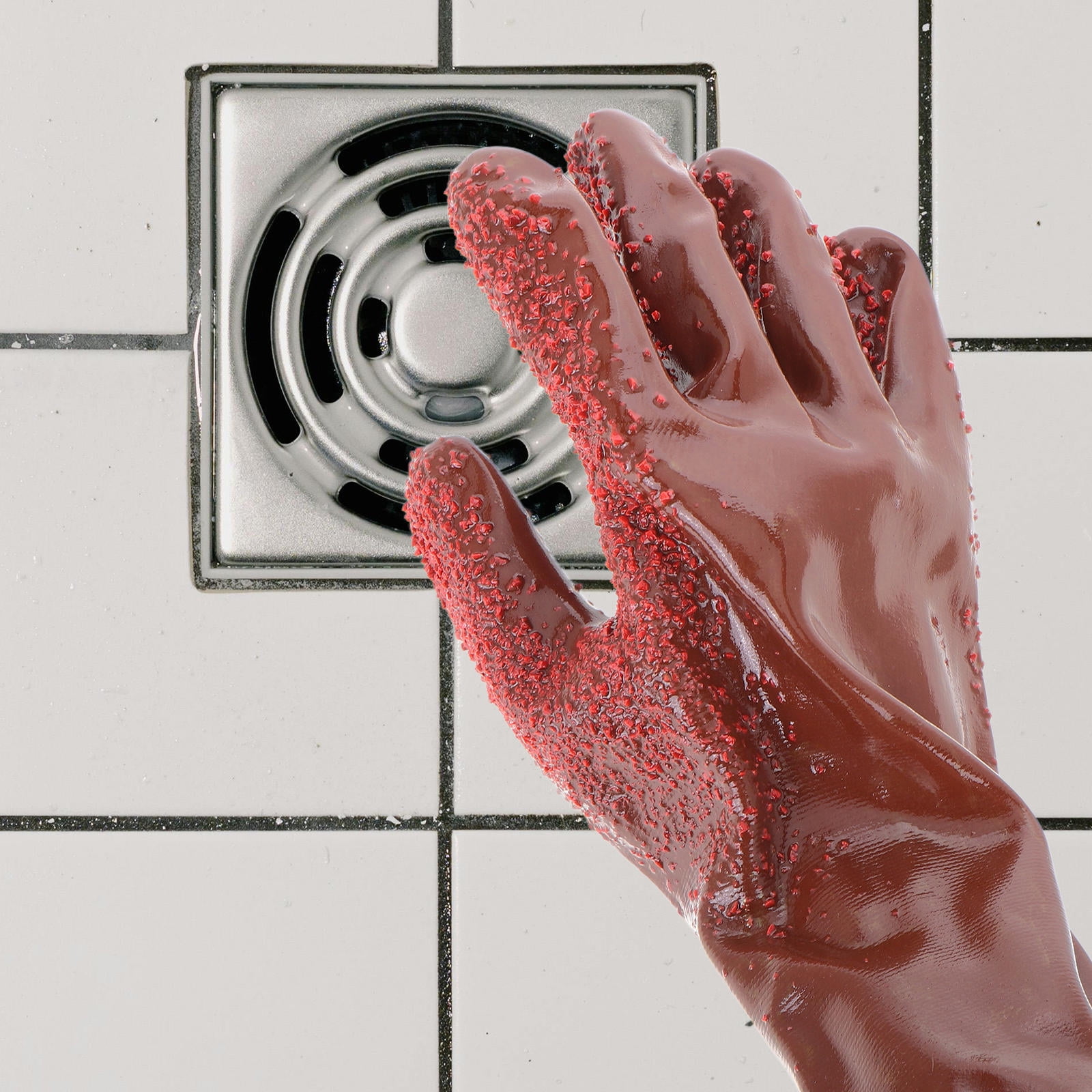 LEORX PVC Plumbing Gloves 2Pairs Antislip Reusable Waterproof Coffee ...