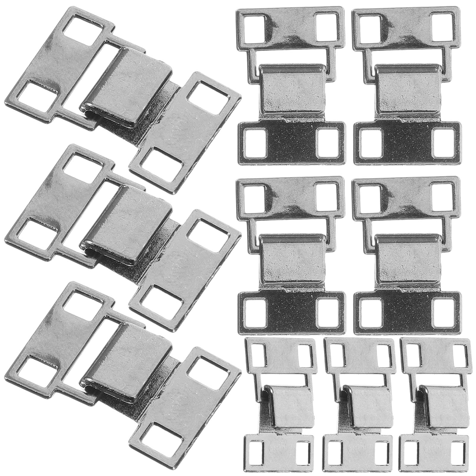 LEORX Pant Hooks 10 Sets for Skirt and Eyes Sewing Hook Silver Metal ...