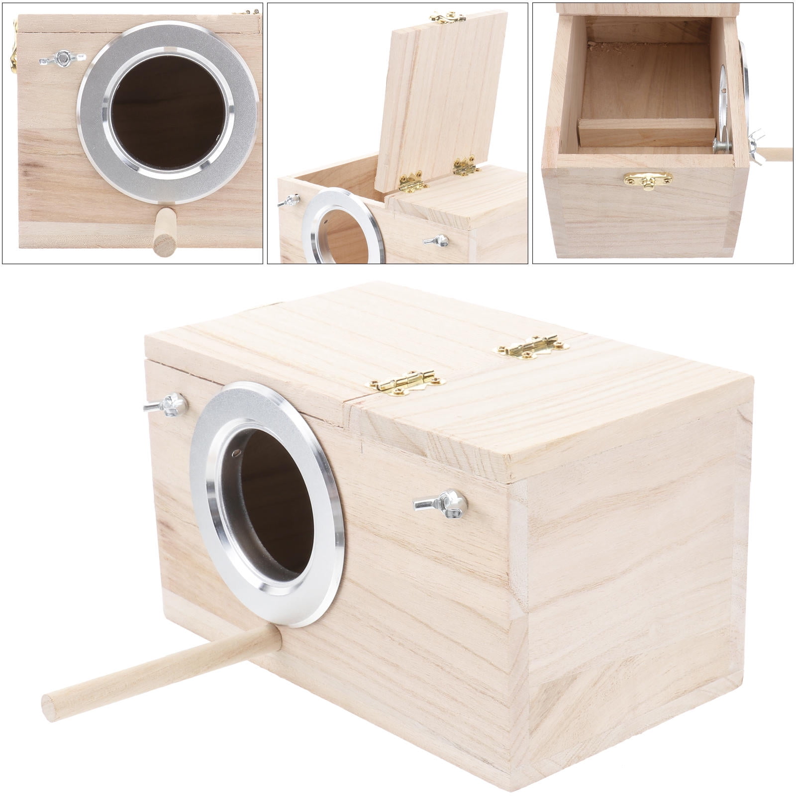 LEORX Parrot Breeding Box Birdhouse for Kids Feeding Feeder Artificial ...