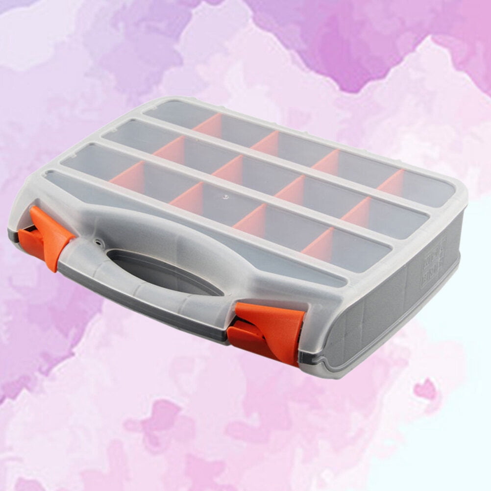 LEORX Parts Storage Organizer Multi PP Plastic with Adjustable Dividers ...