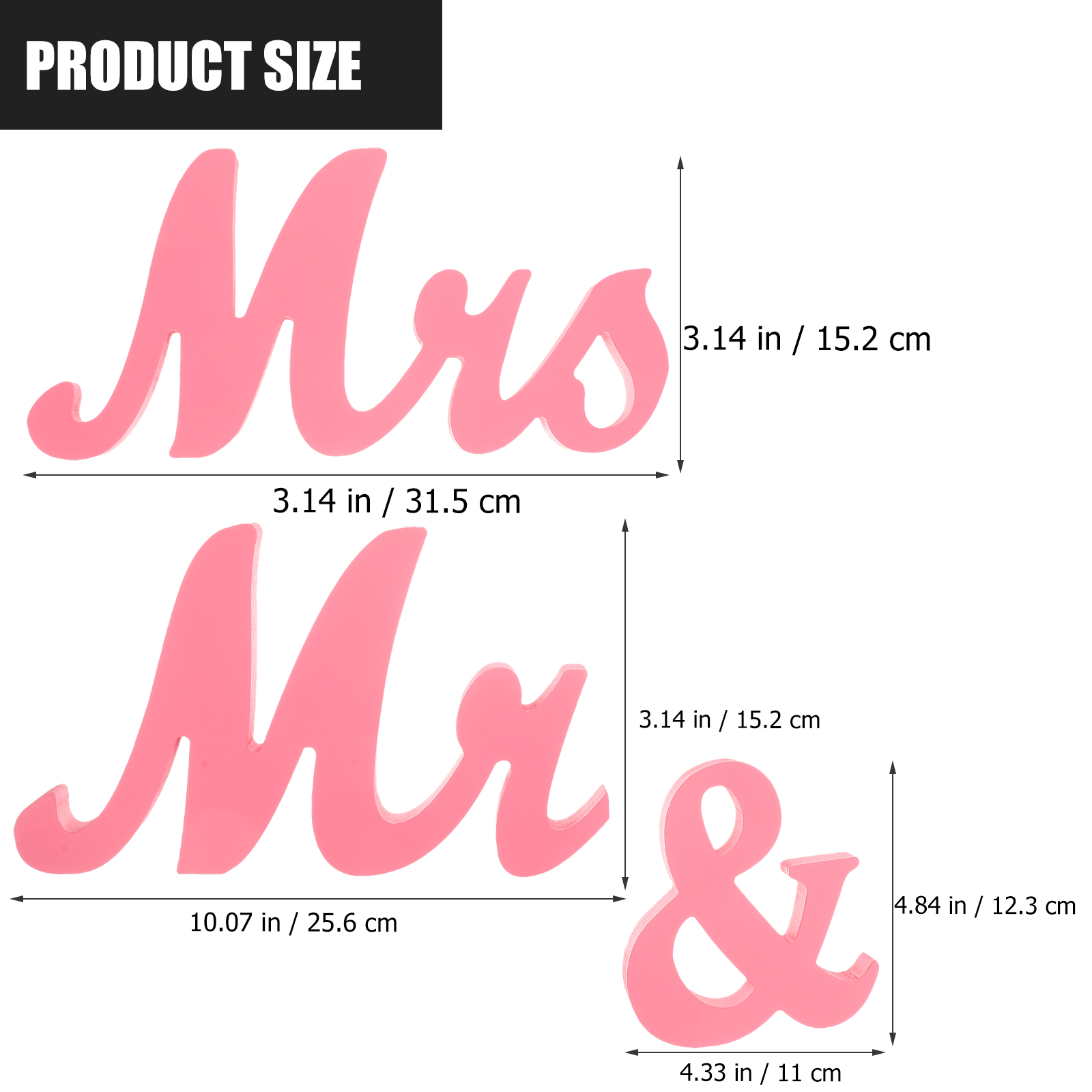 LEORX Pink Wooden Sign for Wedding Decor Portable Lightweight Table ...