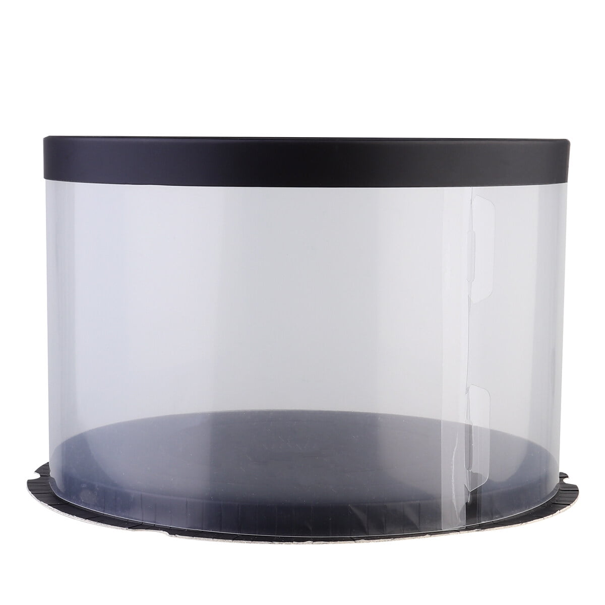 LEORX Plastic Cake Box with Paper Lid for Packaging Black Lightweight ...