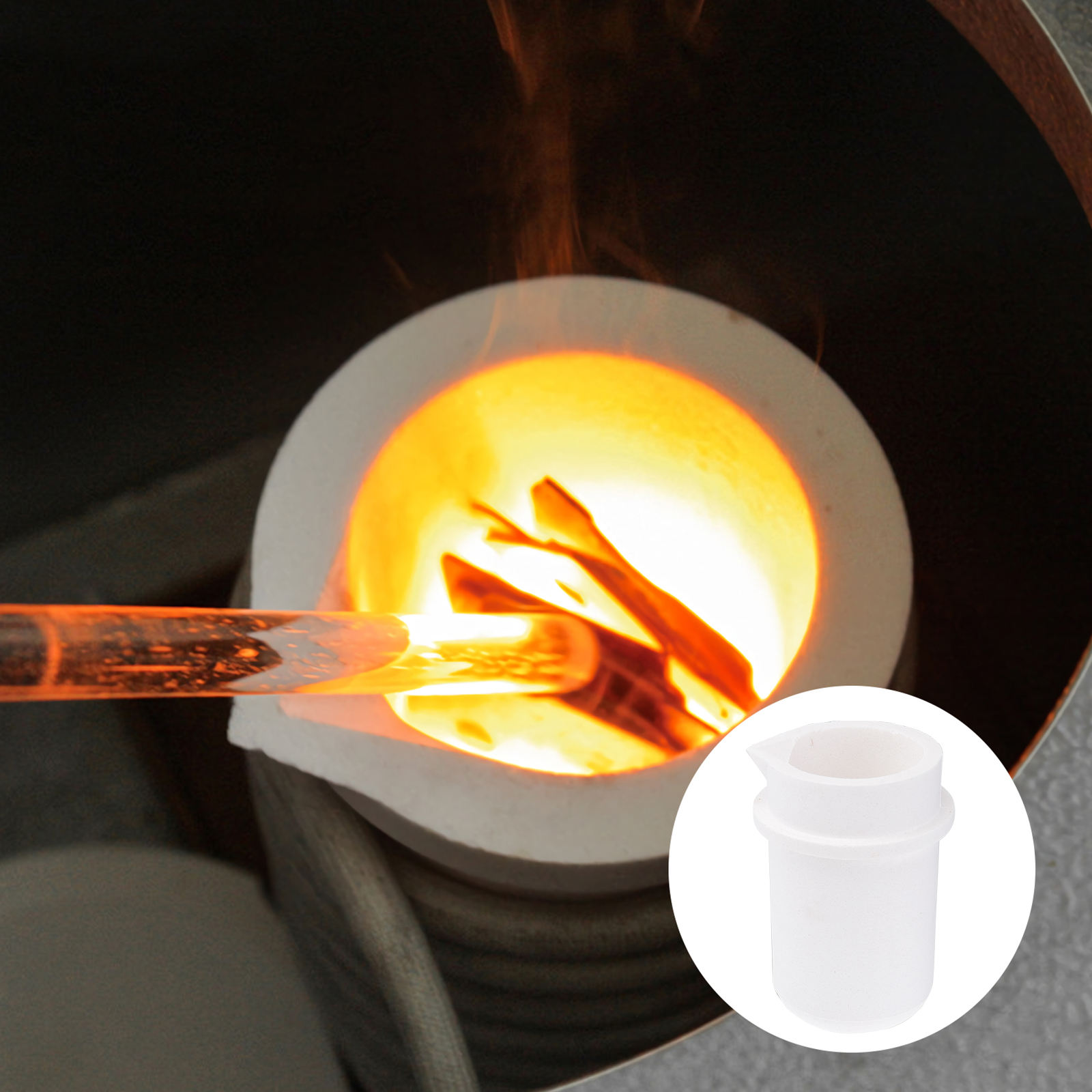 LEORX Quartz Crucible 1Pack Melting Gold Cup White Color Jewelry Making ...