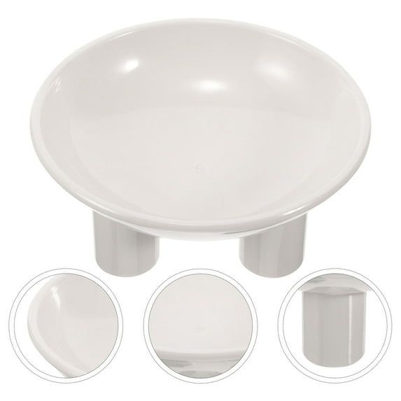 LEORX White Elevated Cat Bowl Raised Pet Food Bowl Durable Angled ...