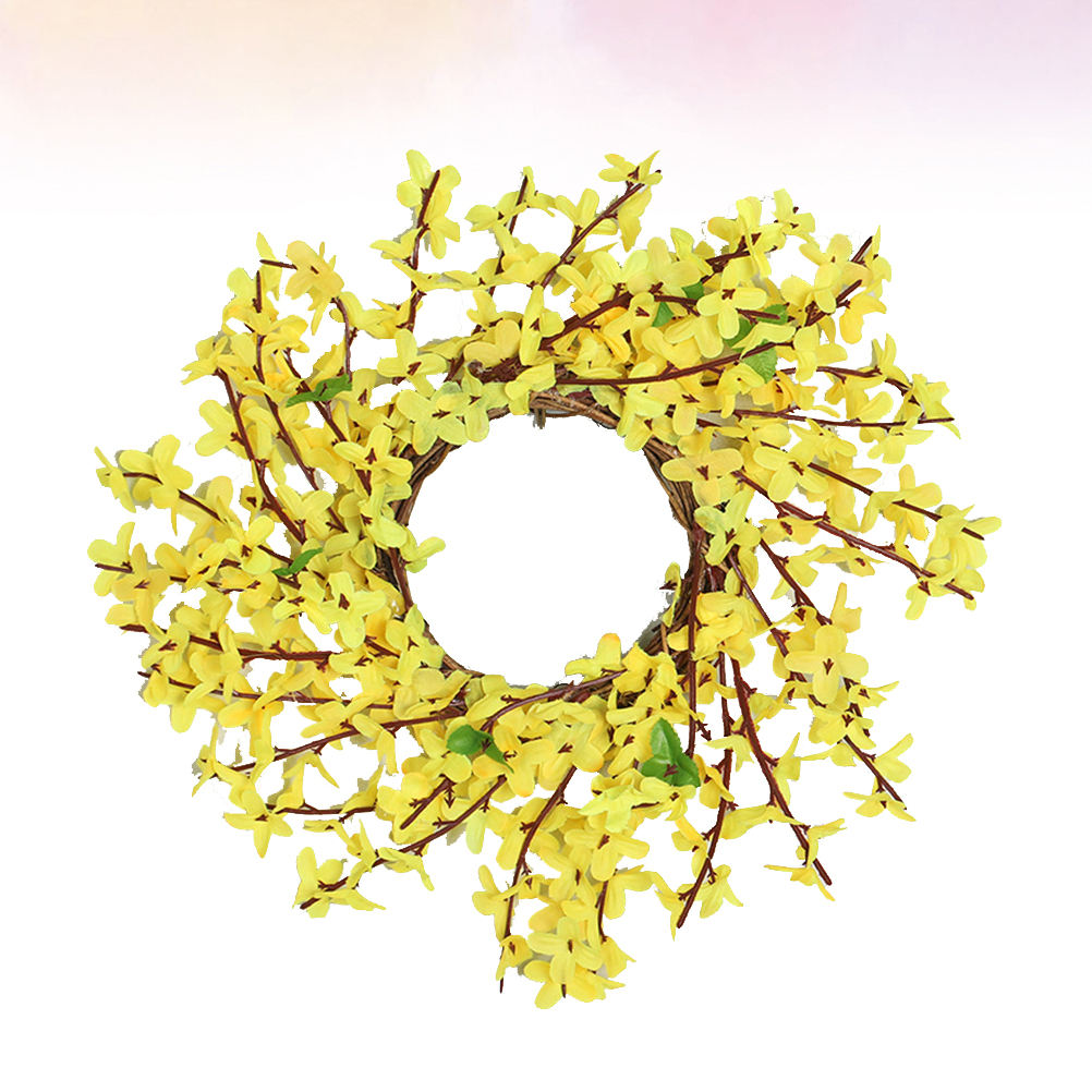 LEORX Realistic Wreath Nudiflorum Wreath Assorted Color Never Fading ...