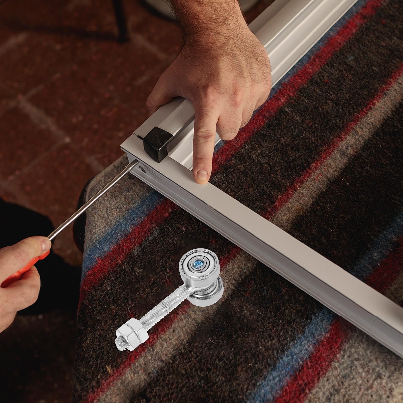 LEORX Replacement Sliding Door Wheel Assembly Hardware Hanging ...