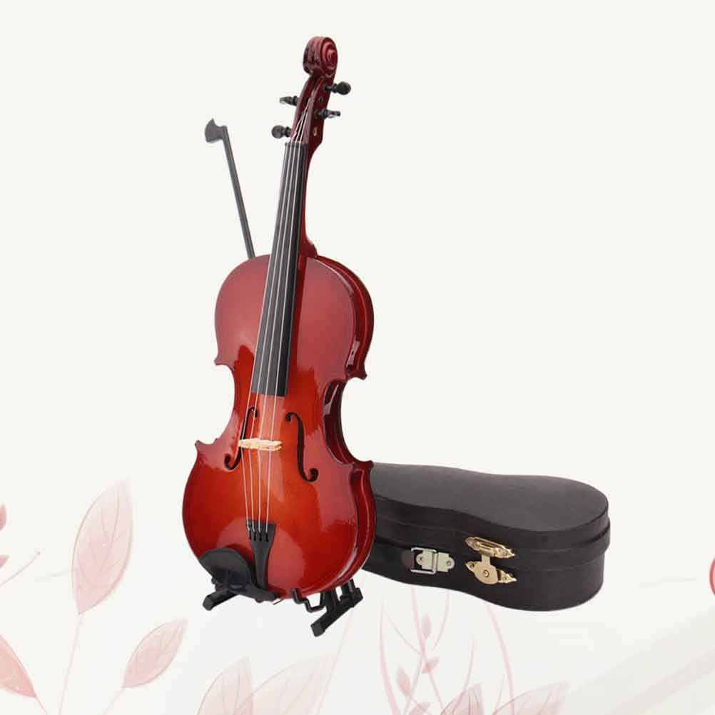 LEORX Retro Violin Figurines Musical Instrument Miniature for Families ...