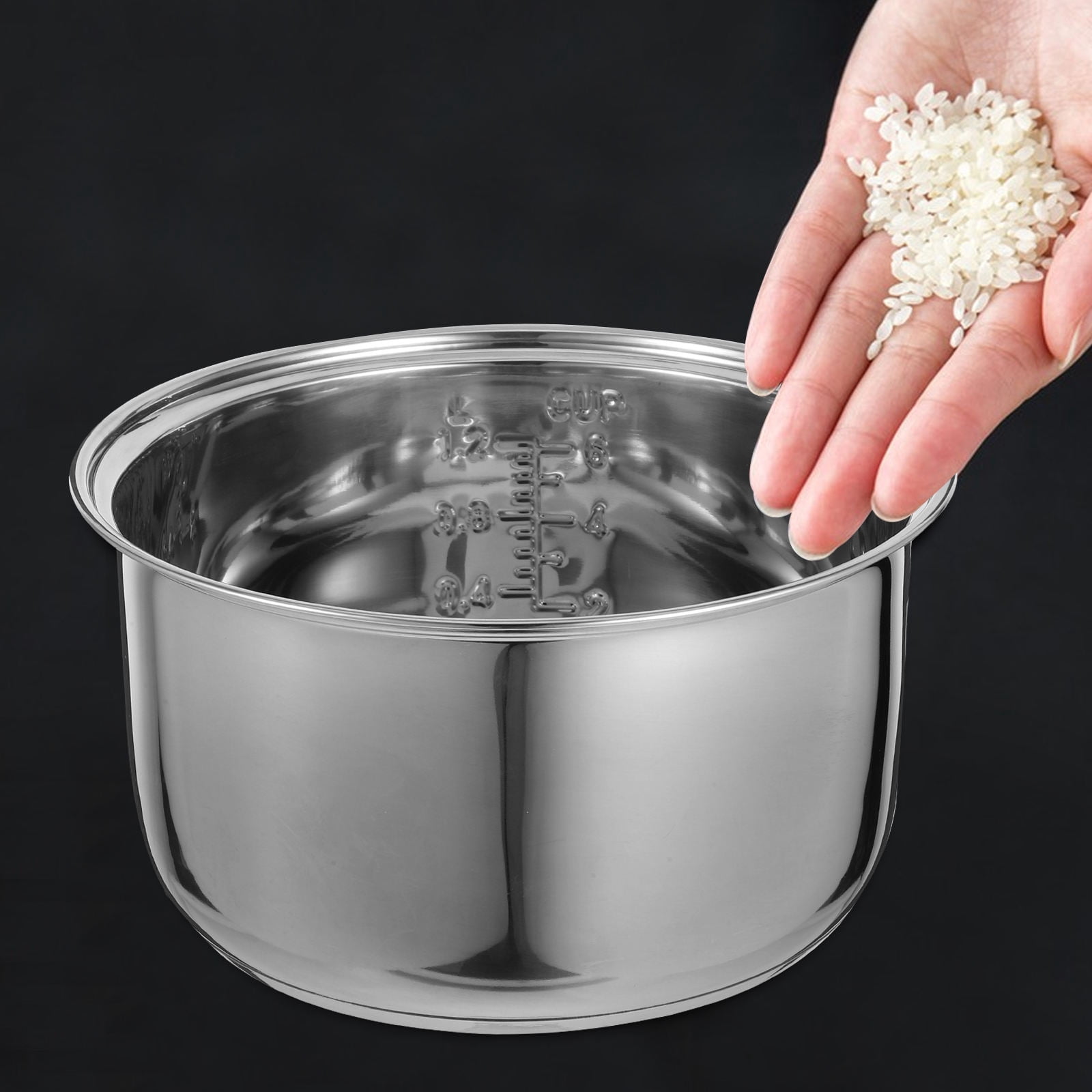Leorx Rice Cooker Inner Pot 3l Stainless Steel Cooking Pot Replacement Nonstick Rice Cooker