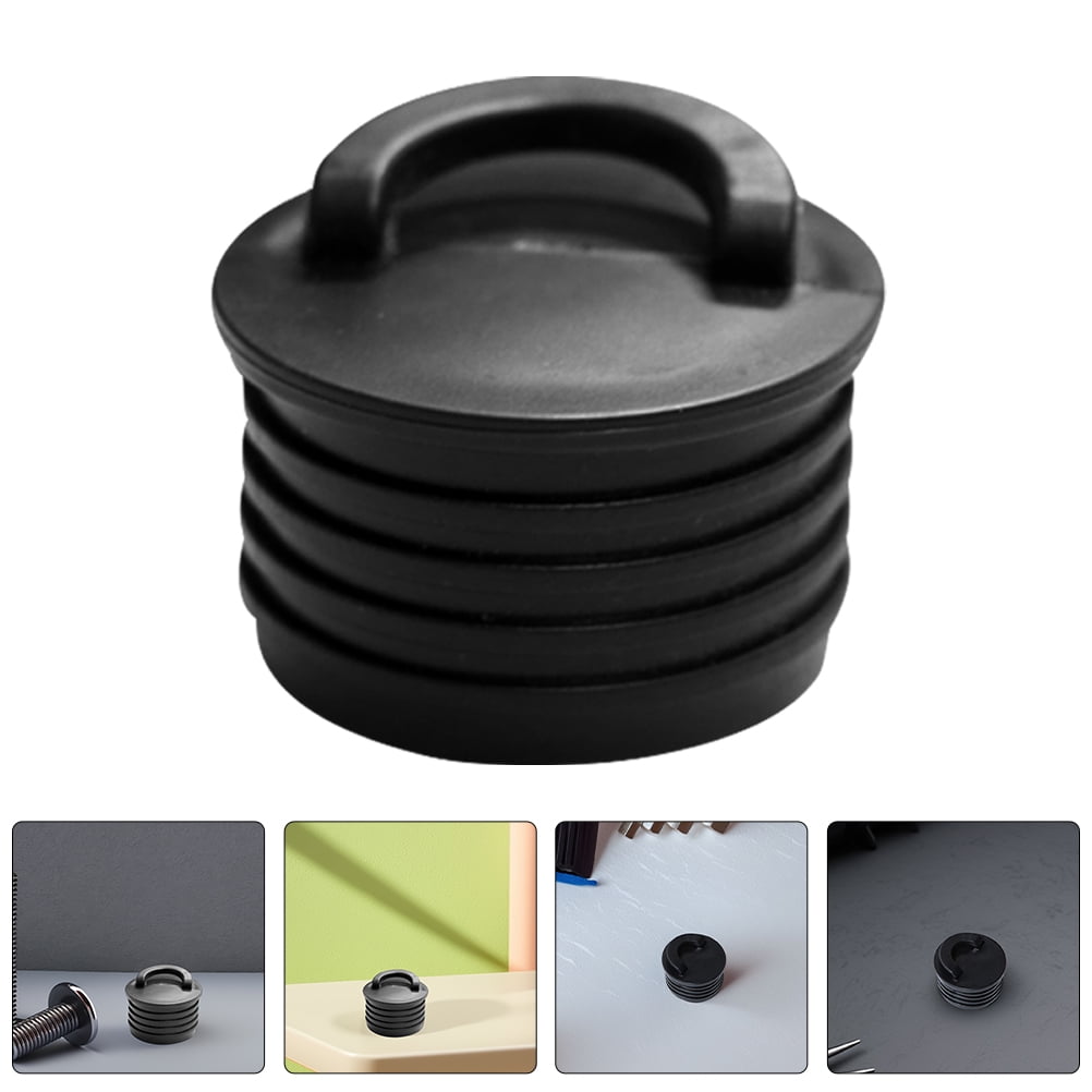 LEORX Round 1.6x1.6x1.4in Kayak Drain Plug 6Pcs Black Rubber Prevent ...